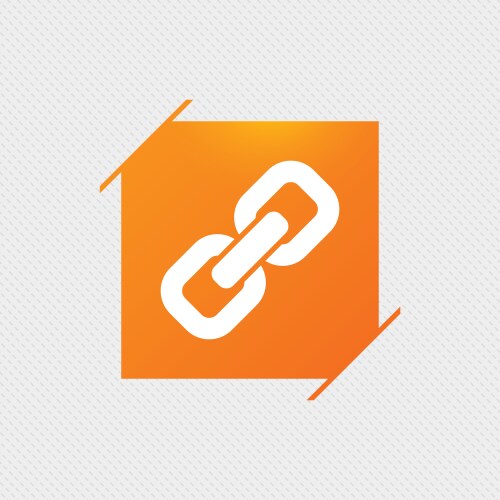 Link sign icon hyperlink symbol Royalty Free Vector Image