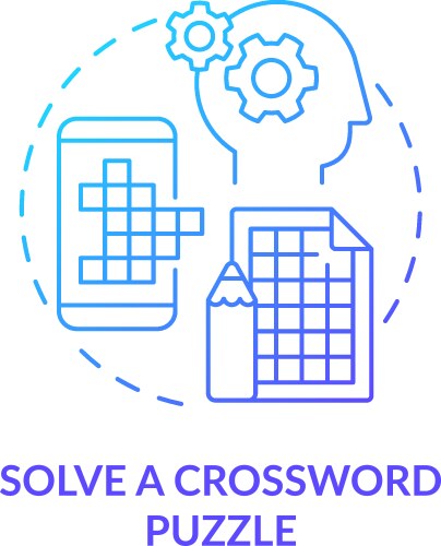Crossword puzzle solving concept Royalty Free Vector Image