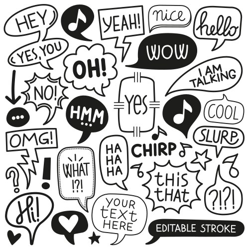 Speech Bubble Seamless Pattern Royalty Free Vector Image