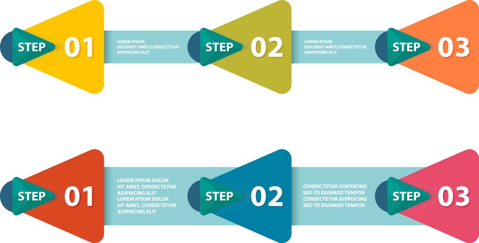 Infographic template 3 envelopes with numbers Vector Image