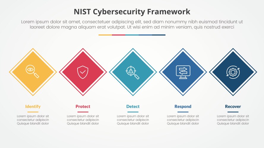 Nist cybersecurity framework infographic concept Vector Image