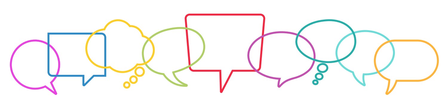 Colorful speech bubble frames Royalty Free Vector Image