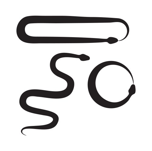 Snake icon viper symbol serpent sign anaconda Vector Image