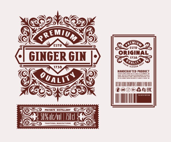 Gin Label Template Vector Images (over 690)