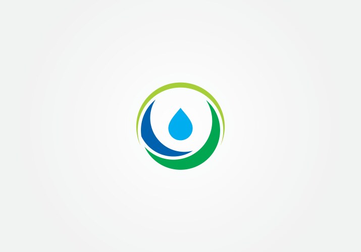 Clean house water ecology logo Royalty Free Vector Image