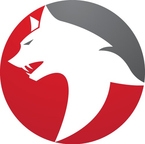 Wolf head business logo Royalty Free Vector Image