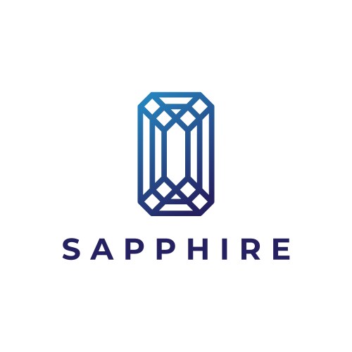 Luxury sapphire logo design Royalty Free Vector Image
