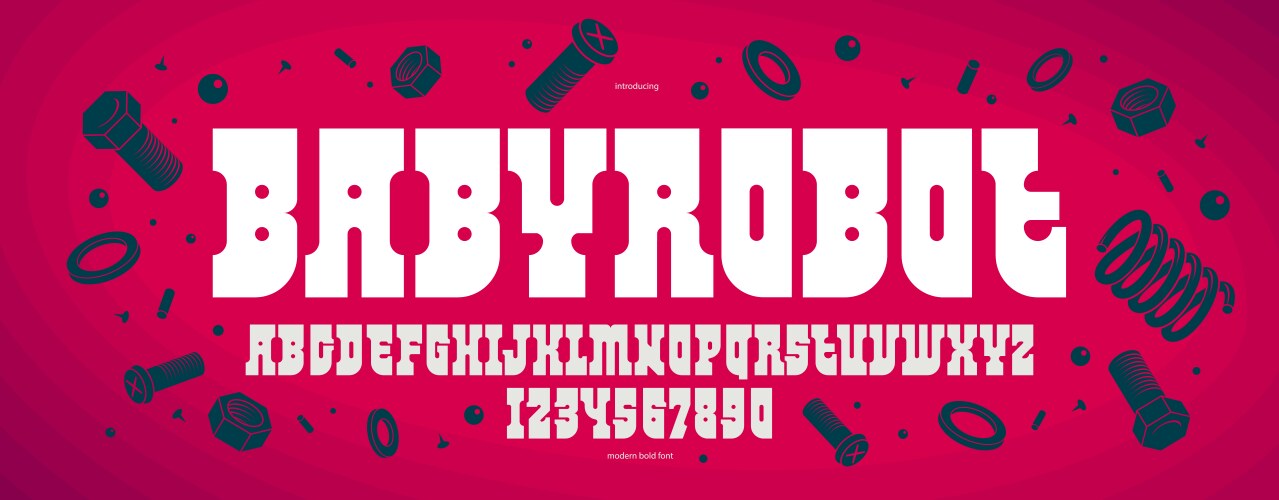 Robotic Font Vector Images (over 3,800)