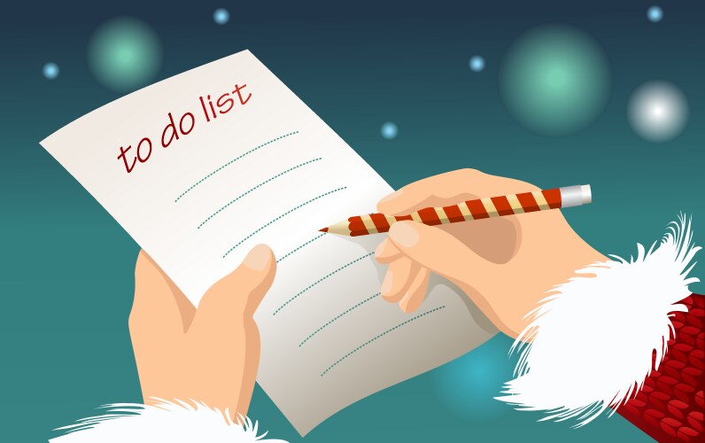 Christmas to do list Royalty Free Vector Image