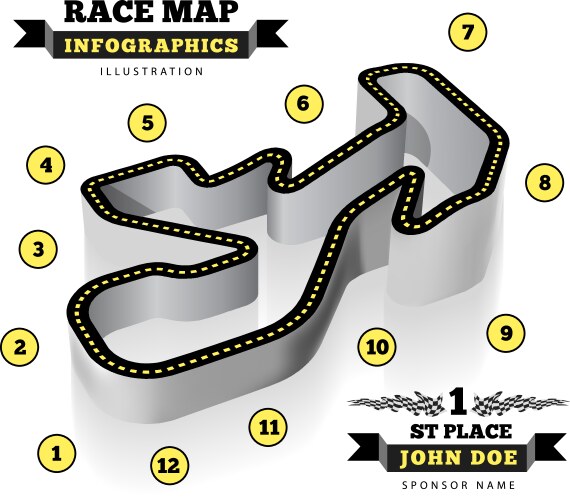 Driving racing circuit Royalty Free Vector Image