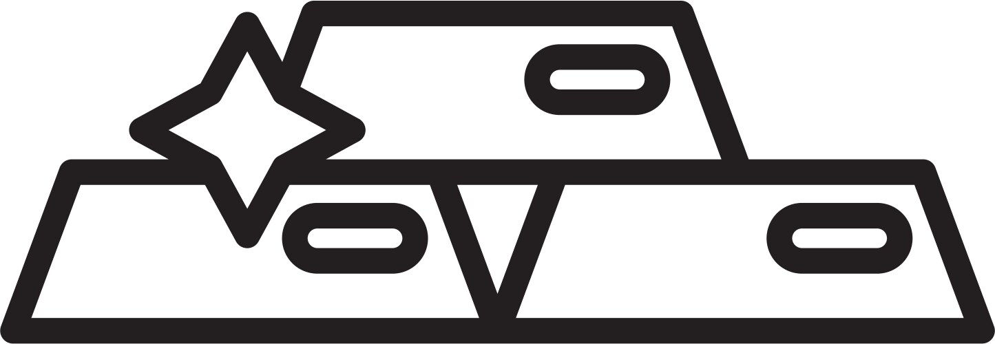 Gold bar ingot Royalty Free Vector Image - VectorStock