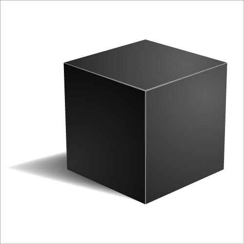 Realistic cube paper white Royalty Free Vector Image