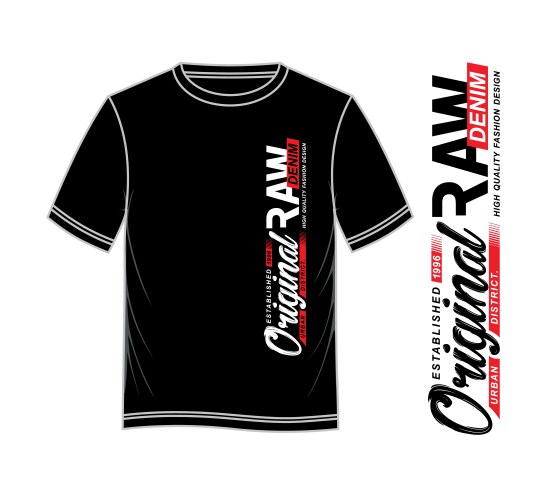 Black t-shirt design with piano keyboard Vector Image