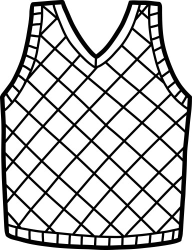 Coloring book vest with a heart Royalty Free Vector Image