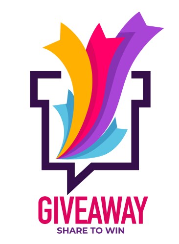 Gift box giveaway isolated icon social media Vector Image