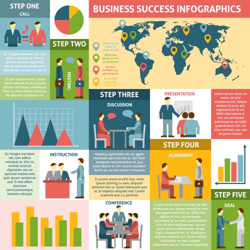 Modern info graphic for business project Vector Image