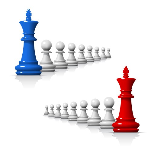 Leader in the chess game Royalty Free Vector Image