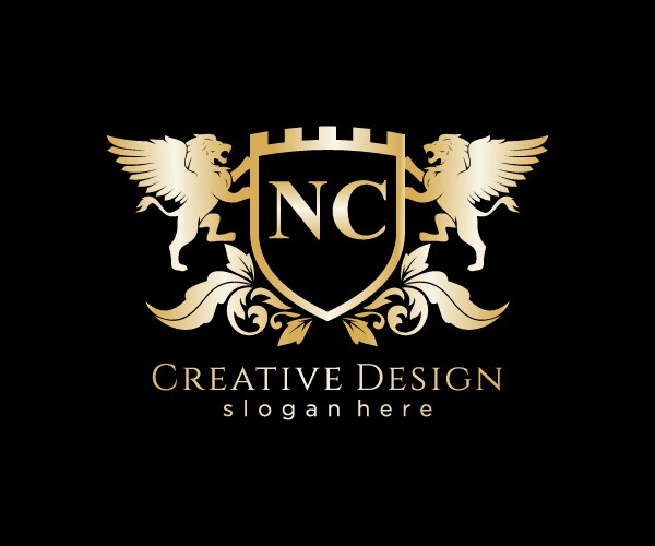 Vintage monogram frame template Royalty Free Vector Image