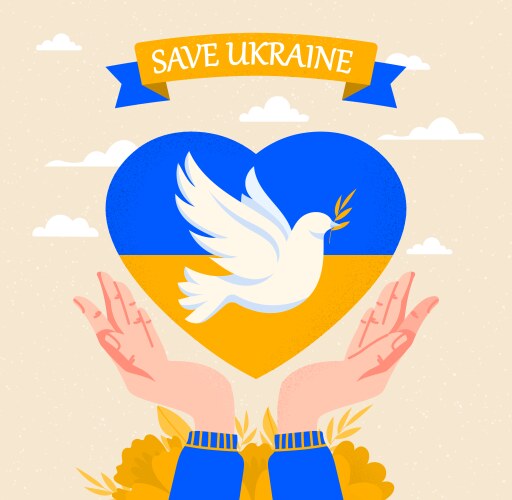 Stop war save ukraine background Royalty Free Vector Image