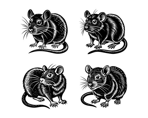 Rat Black and White Vector Images (over 11,000)