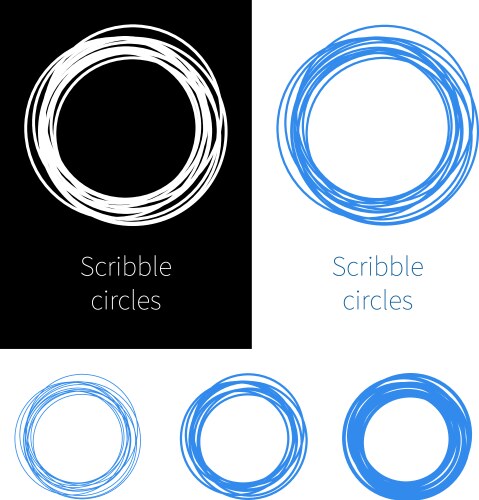 Scribble circle Royalty Free Vector Image - VectorStock