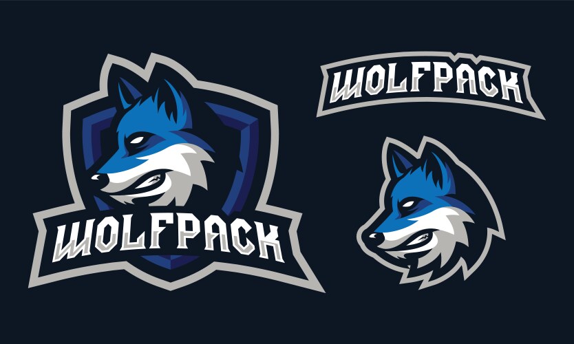 Raven mascot logo design with modern Royalty Free Vector