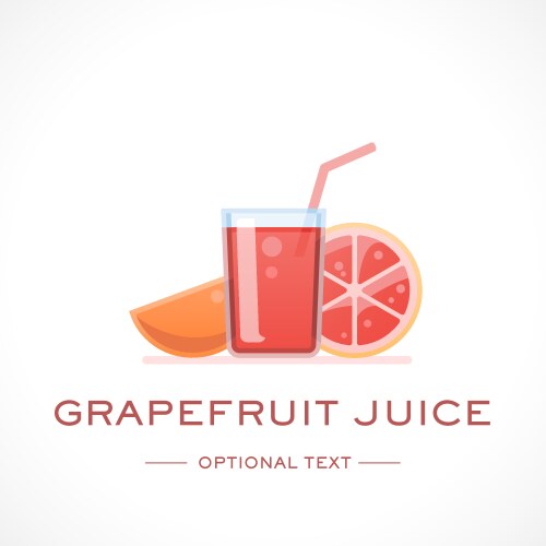 Grapefruit juice cartoon Royalty Free Vector Image