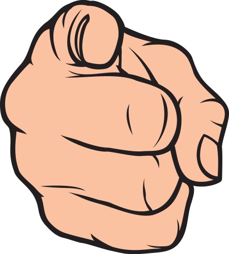 We want you pointing finger icon Royalty Free Vector Image