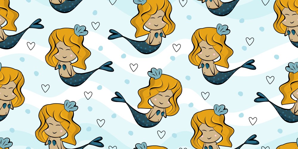 Mermaid design patterns ready to print Royalty Free Vector