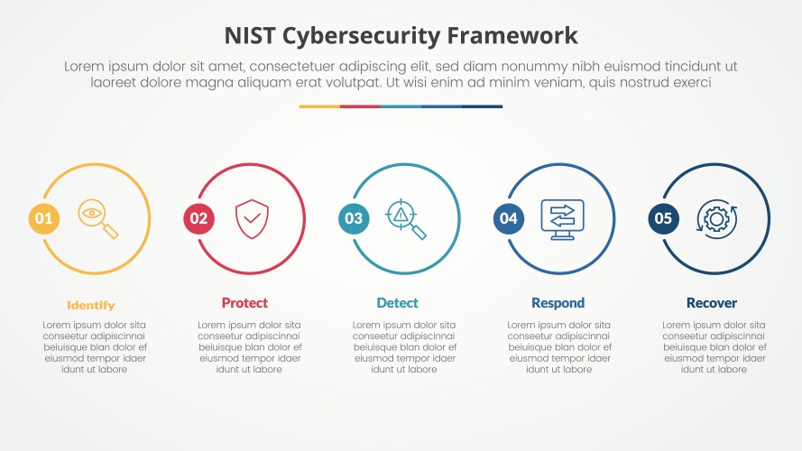 Nist cybersecurity framework infographic concept Vector Image
