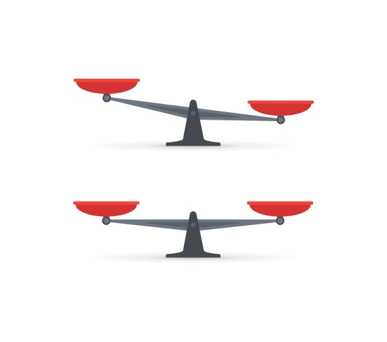 Scales with weights Royalty Free Vector Image - VectorStock