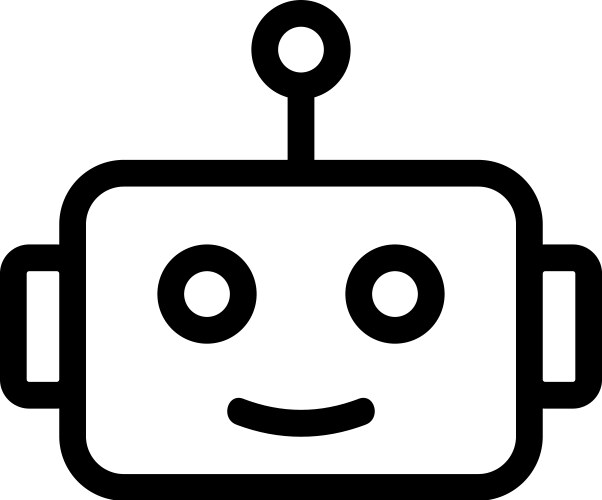 Chatbot icon simple style Royalty Free Vector Image