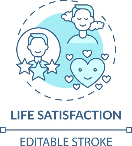 Life satisfaction concept icon Royalty Free Vector Image Life satisfaction concept icon Royalty Free Vector Image