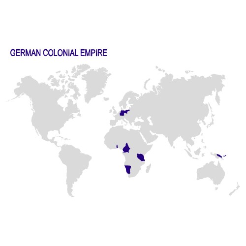 Map german colonial empire Royalty Free Vector Image