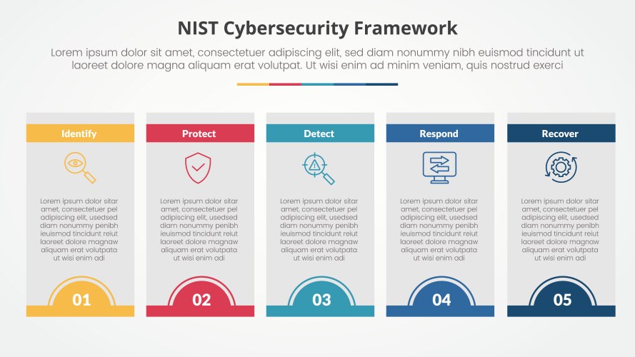 Nist cybersecurity framework infographic concept Vector Image