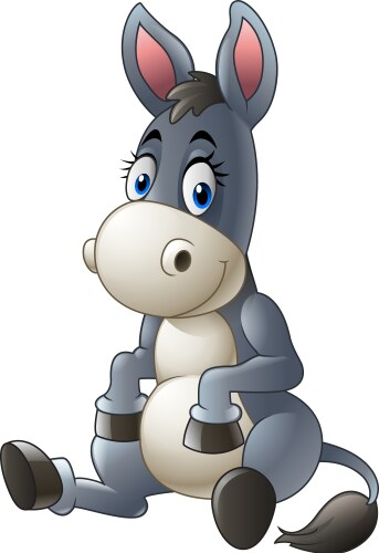 Cartoon funny donkey Royalty Free Vector Image
