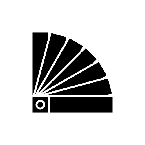 Color swatch icon setpantone symbol Royalty Free Vector