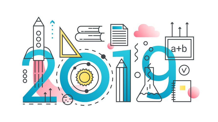 Mathematics word concepts banner presentation Vector Image