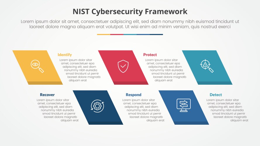 Nist cybersecurity framework infographic concept Vector Image