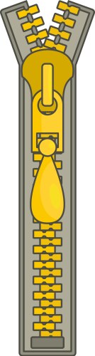 Short zip icon cartoon style Royalty Free Vector Image