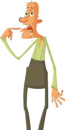 Mad cartoon man Royalty Free Vector Image - VectorStock