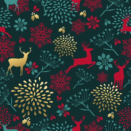 Seamless christmas and new year pattern Royalty Free Vector