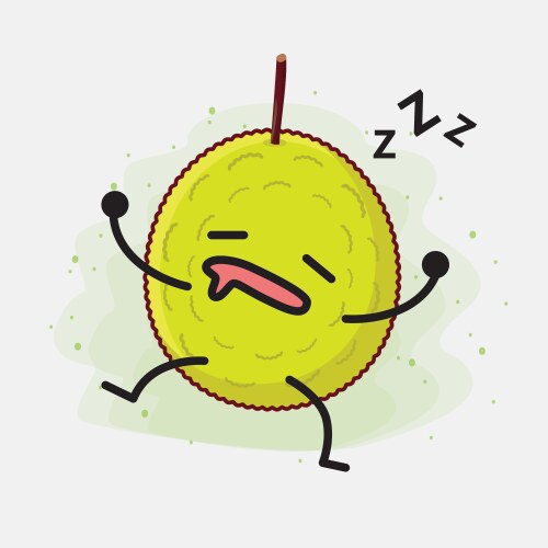 Entawak jackfruit mascot character Royalty Free Vector Image