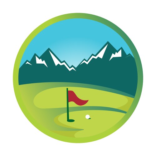 Golf course logo Royalty Free Vector Image - VectorStock