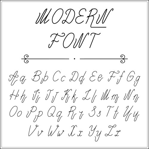 Handwritten lettering font alphabet Royalty Free Vector