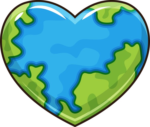 Shattered earth cut in half cartoon clip art Vector Image