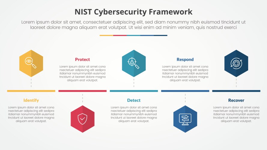 Nist cybersecurity framework infographic concept Vector Image
