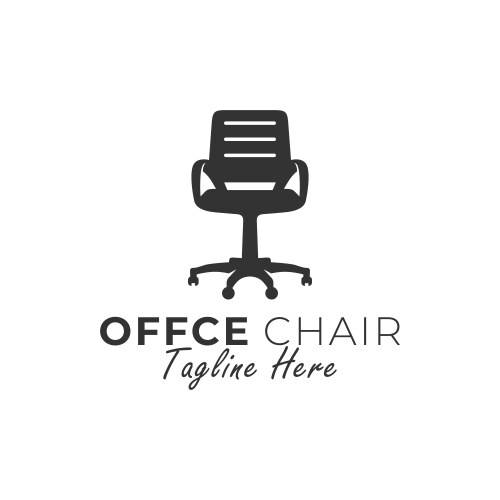 Office chair table furniture logo Royalty Free Vector Image