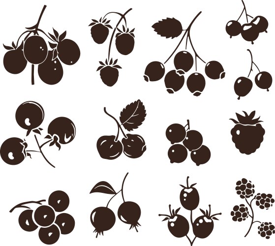 Raspberry Silhouette Vector Images (over 1,600)