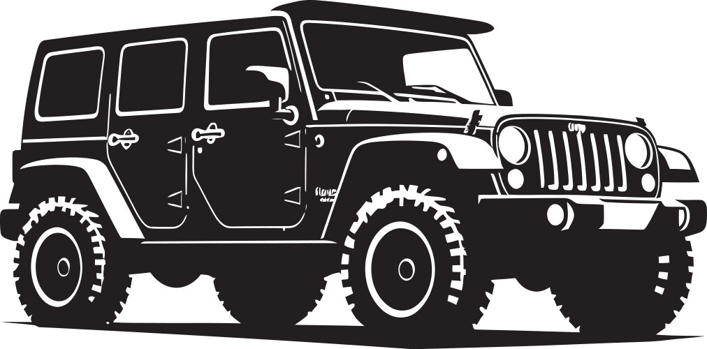 Black and White Jeep Vector Images (over 460)